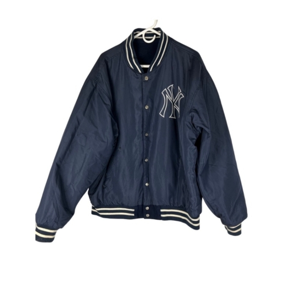 VTG JH | Jackets & Coats | Ny Yankees Reversible Letterman Jacket | Poshmark